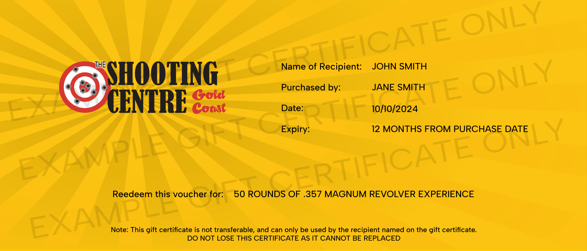 Shooting Range Gift Certificates | The Shooting Centre Gold Coast
